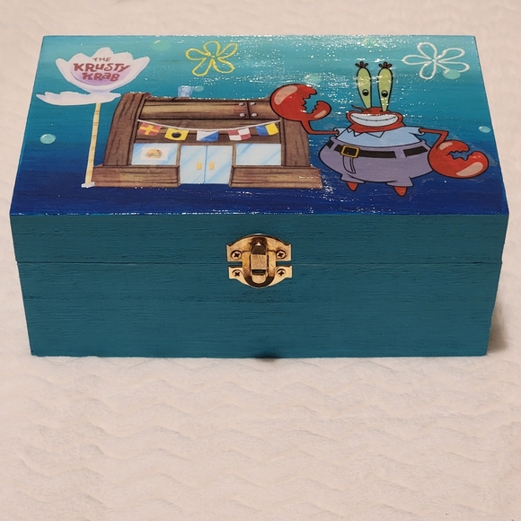 Storage & Organization | Spongebob Mr Krab Krusty Krab Wood Box Stash ...